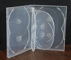Amazon.com: New 2 Pack Crystal Clear Multi Eight Tray DVD Case Box 22mm ...