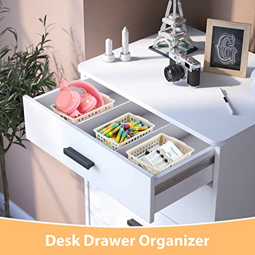 AREYZIN Small Baskets for Organizing 6 Pack Desk Drawer Organizer ...