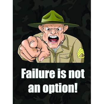 Amazon.com: Military Motivation 'Failure is not an Option' Poster 18x24 ...