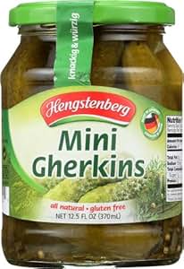 Amazon.com: Hengstenberg Pickle Gherkins Mini, 12.5 oz: