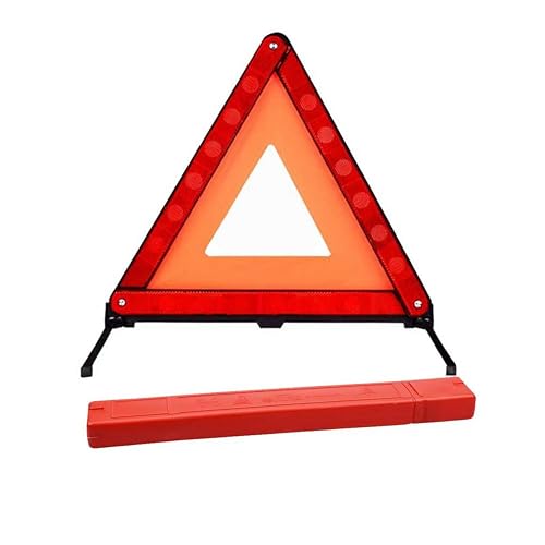 AISIBO Reflective Triple Triangle Car Warning Sign Roadside Hazard Sign ...