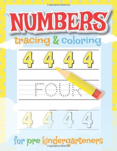 Numbers Tracing & Coloring For Pre Kindergarteners: Learn Natural ...
