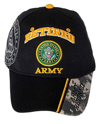 Officially Licensed US Army Retired Baseball Cap in Black & Digital ...
