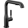 Amazon.com: Delta Almari Matte Black Kitchen Faucet with Pull-Out ...