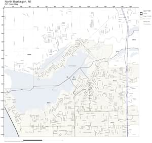 ZIP Code Wall Map of North Muskegon, MI ZIP Code Map Laminated : Amazon ...
