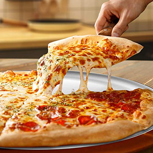 Pizza Pan and Pizza Cutter Set, Includes - Three 14 Inch Pizza trays ...
