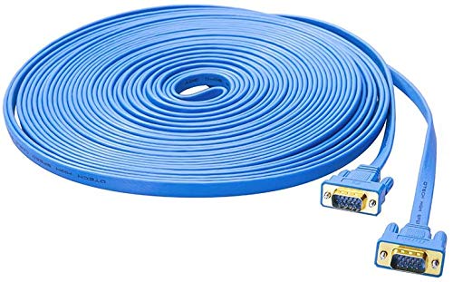 DTECH 50ft Flat Extra Long VGA Cable 15pin Male to Male: Amazon.in ...
