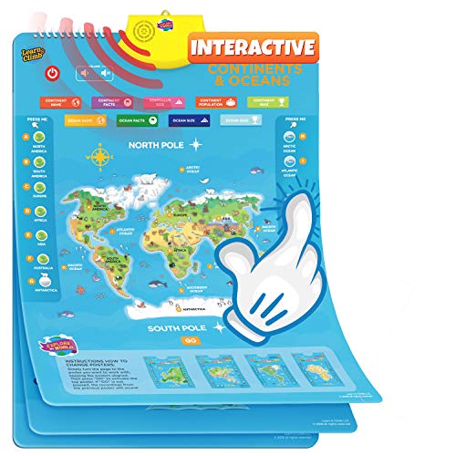 Interactive World Map for Kids - Set of 5 Electronic Talking Posters ...