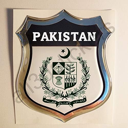 All3dstickers Pegatina Escudo de Armas Pakistan Relieve 3D Emblema ...