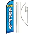 Amazon.com : Pool Supply Windless Banner Advertising Flag & Pole Kit ...