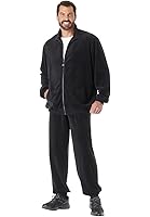 Amazon.com: Kingsize Men's Big & Tall Colorblock Velour Jogset: Clothing