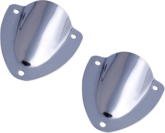 Hoffen 2 Pcs Marine Stainless Steel Clam Shell Vent Wire Cover Clam ...