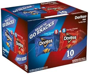 Amazon.com: Doritos Mini, Nacho Cheese and Cool Ranch, 6.8 oz (5 Boxes ...