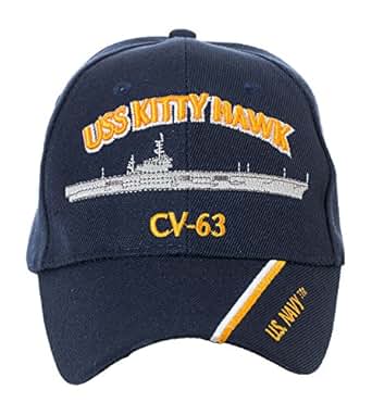 Amazon.com: Officially Licensed USS Kitty Hawk CV-63 Embroidered Navy ...