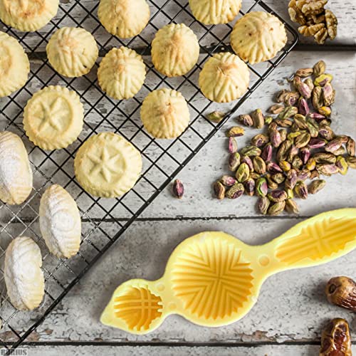 Moon Cake Mold Set of 4 Shape Maamoul Mold Press Cookie Stamp - Plastic ...