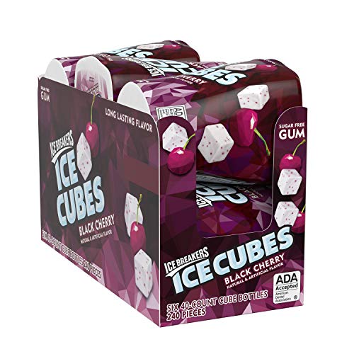ICE BREAKERS ICE CUBES Black Cherry Flavored Sugar Free Chewing Gum ...