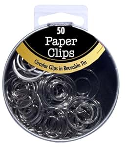 Amazon.com : A&W Products Metal Paper Clips, Circular, 50-Count (12137 ...