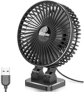Amazon.com: JZCreater USB Desk Fan, 5INCH Mini Fan, 3 Speeds Adjustable ...