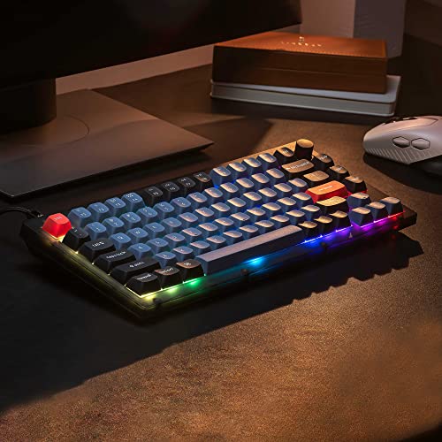 Keychron V1 Wired Custom Mechanical Keyboard Knob Version, 75% Layout ...