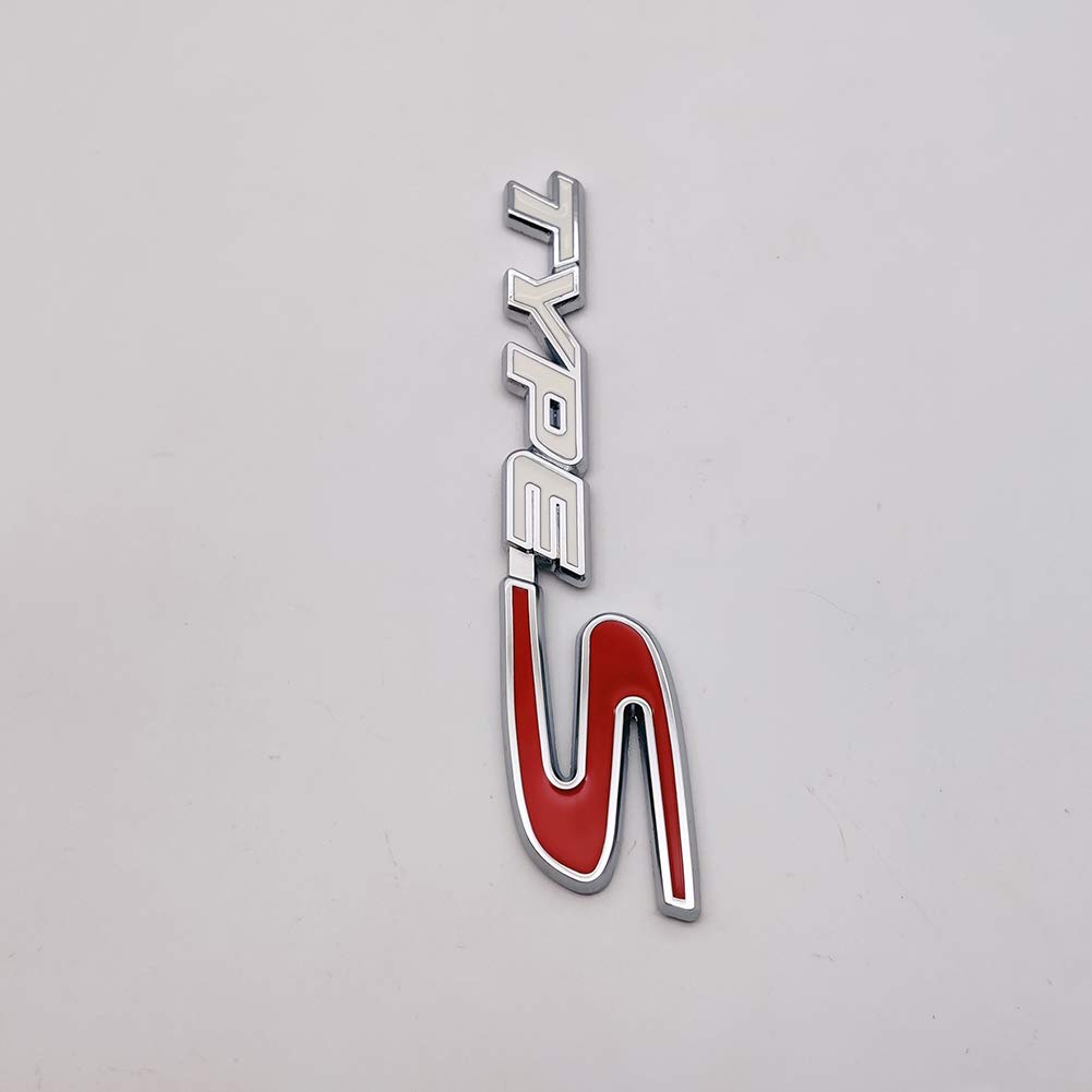 AxleZx Chrome Metal Type-S Logo Car Emblem Premium 3D Racing Sport ...