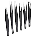 6Pcs Precision Tweezers Set, Upgraded Anti-Static Stainless Steel ...