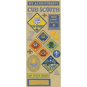 Amazon.com: K&Company Cub Scout Images Embossed Stickers