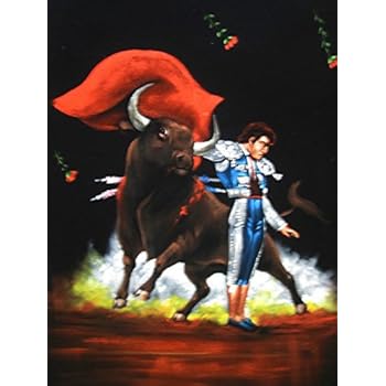 Amazon.com: 100% Genuine Real Hand Painted Spanish Mexican Bullfighter ...
