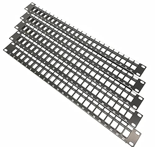 Metal Master - 5 Pack Rackmount or Wall Mount 24 Port UTP Keystone ...