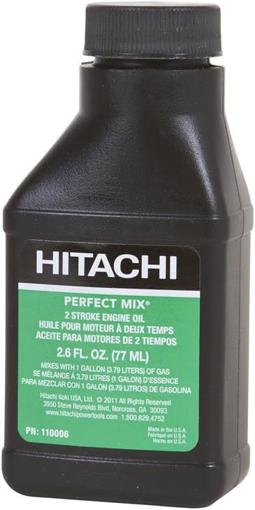 Hitachi 110006 Perfect Mix 2-Stroke Engine Oil with 2.6-Ounce Bottle ...