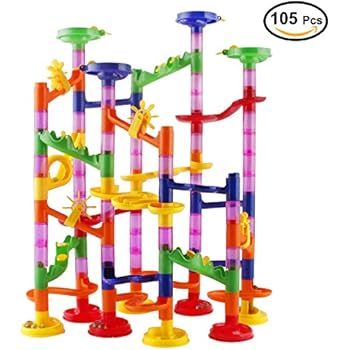 Amazon.com: PlayGo Marble Race Deluxe Building, 100-Piece: Toys & Games