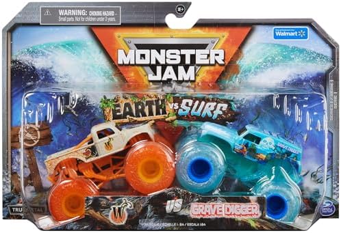 Monster Jam 2022 Earth vs Surf Series 2-Pack 'W' Whiplash Earth vs ...