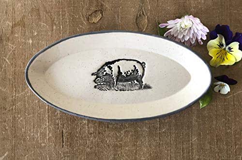 Amazon.com: Handmade Pottery Pig Plate : Handmade Products