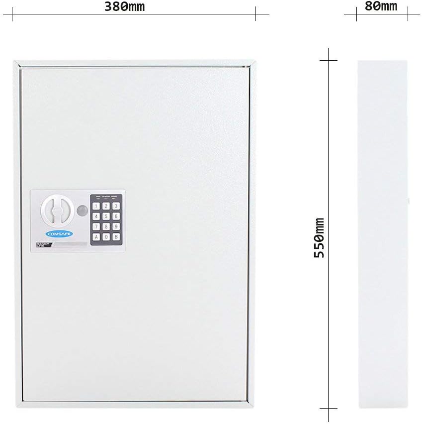 Large Key Cabinet Wall Mounted Electronic Lock Key Hooks 50 Keys ...