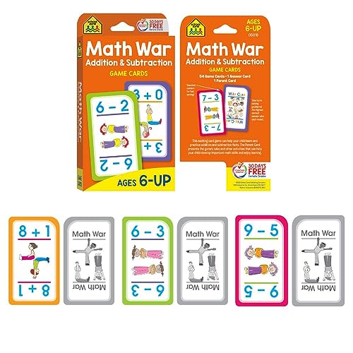 School Zone - Math 1-2 4-Pack Flash Cards - Ages 4+, 1st Grade, 2nd ...