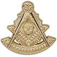 Amazon.com: Past Master Masonic Lapel Pin - [Gold Finish][7/8'' Tall ...