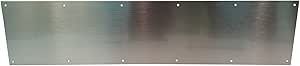 Stainless Steel Door Kick or Mop Plate, 12" x 32" Plate Size, for Door ...
