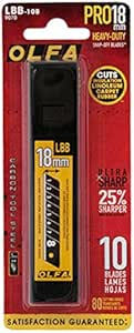 Olfa 9070 LBB-10B 18mm UltraSharp Black Snap-Off Heavy-Duty Blade, 10-Pack: Amazon.ca: Tools ...