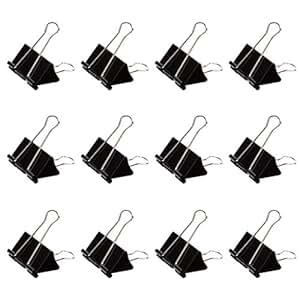 Amazon.com : PRIMEPACK Heavy Duty Binder Clips | Bulk Pack of 12 ...