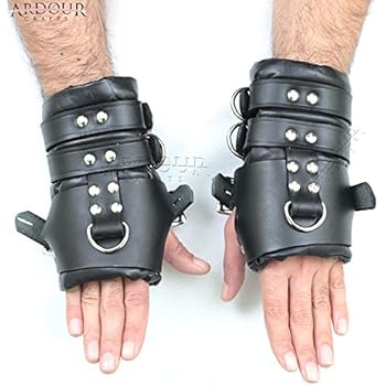 Amazon.com : 100% Genuine Heavy Leather wrist Suspension Cuffs ...