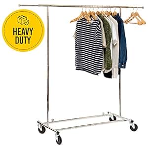 Elegant Commercial Grade Clothing Garment Rack, Extendable Hanging Rack ...