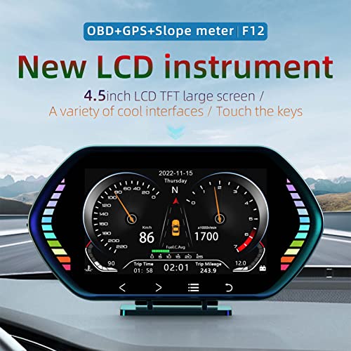 ACECAR OBD2 Gauge Display, Multi-Data Monitor, Head Up Display, Plug ...