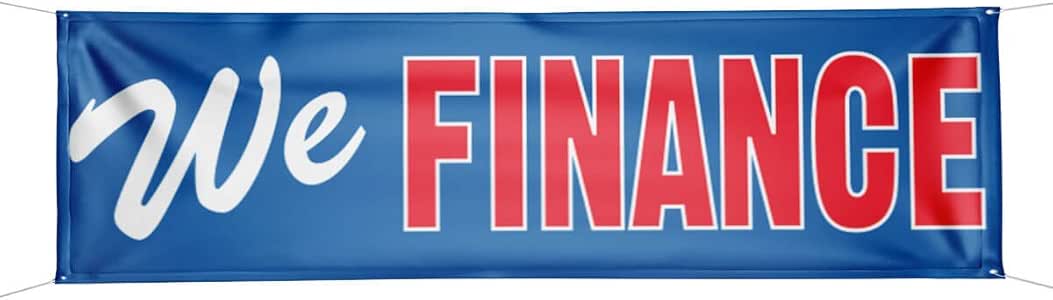 Amazon.com : We Finance Banner (3 ft. x 10 ft.) : Outdoor Flags ...