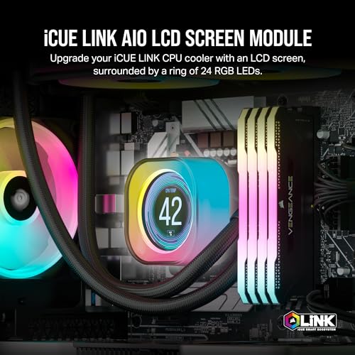 CORSAIR ICUE Link AIO LCD Screen Module - 2.1” IPS LCD Screen - 24 ...