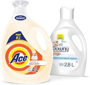 Ace Ace Detergente Liquido Suave Y Delicado 4lts + Suavizante De Telas ...