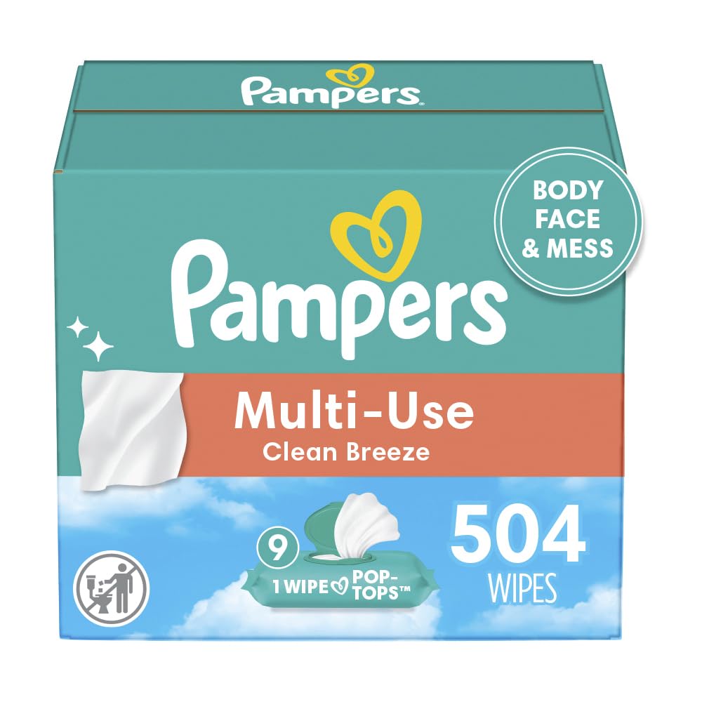 Mua Pampers Multi Use Baby Wipes, Clean Breeze, Body, Face & Mess Wipes ...
