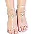 Amazon.com: CJESLNA 2PCS(1 Pair) Pearl Barefoot Sandals Beach Wedding ...