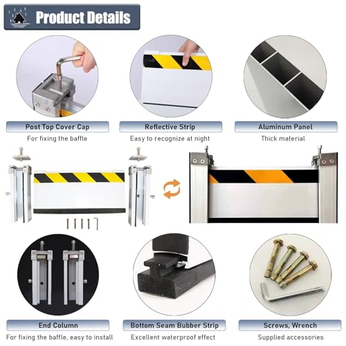 XAWSOP Heavy Duty Water Flood Control Shield Flood Protection Barriers ...