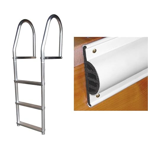 Dock Edge + ECO Weld Free Fixed Dock Ladder, 4 Steps, Aluminum & Taylor ...