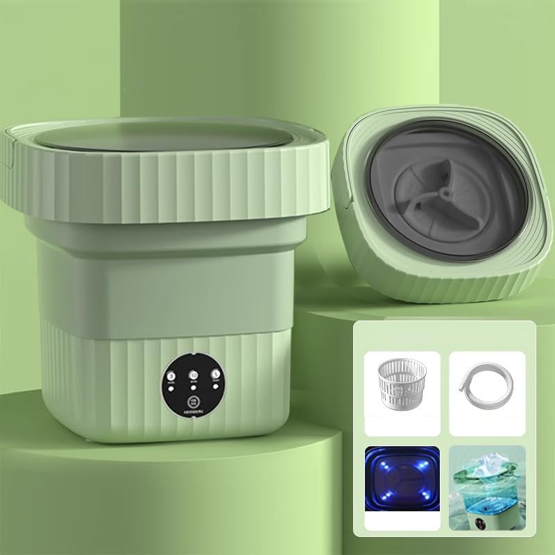 Mini Washing Machine 10L Upgraded With Spin Basket, Small Clothes ...