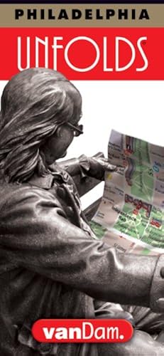 Philadelphia UNFOLDS® Map by VanDam — Laminated pop-up map of Central ...
